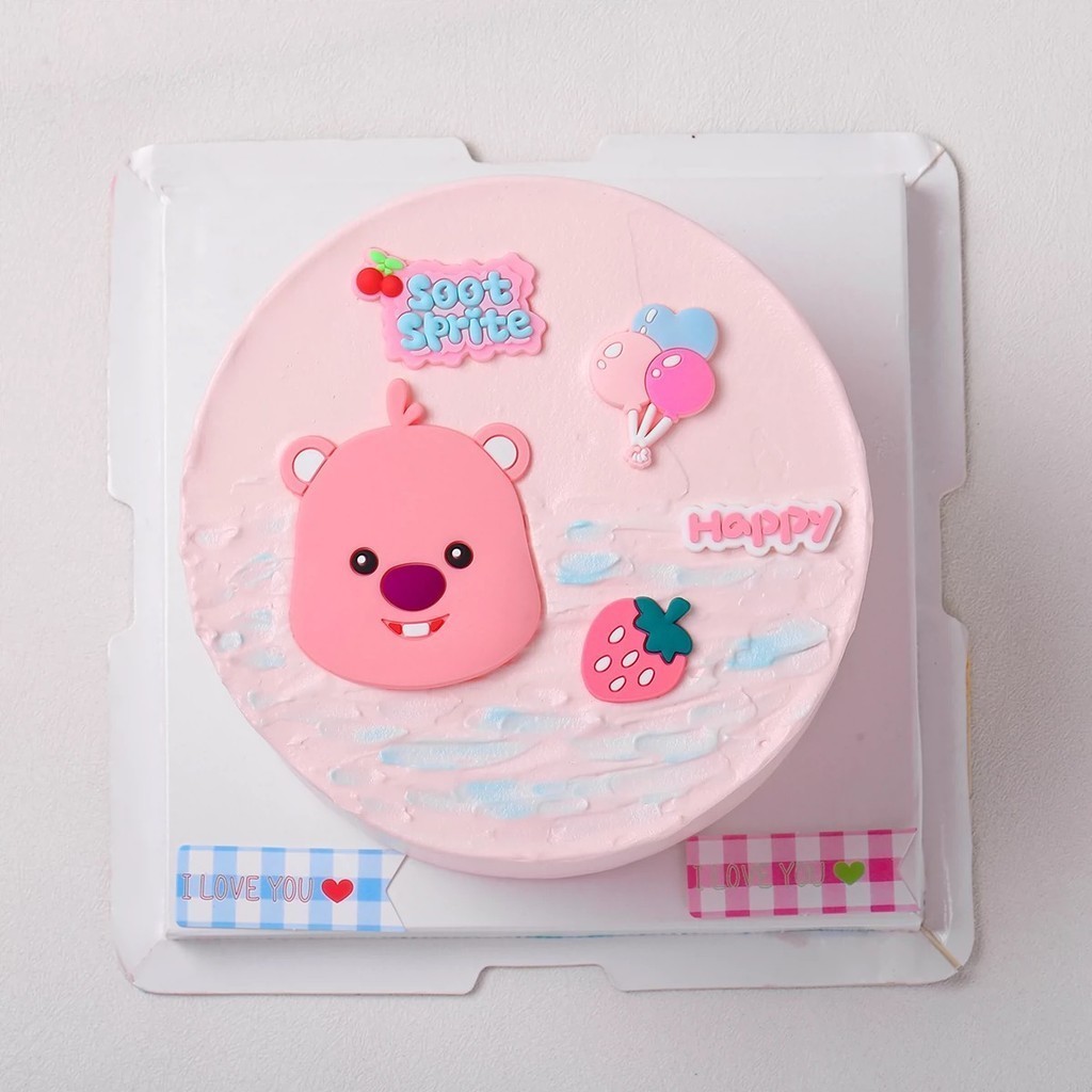 Internet celebrity cute little beaver Loopy cake decoration toppers ...