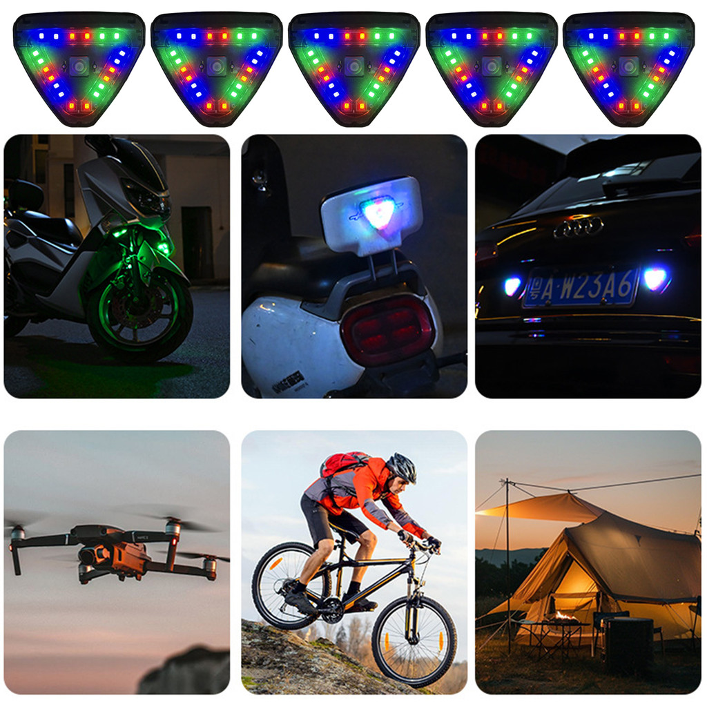 Multi Functional Anti Rear End Collision Light Colorful Solar Power LED ...