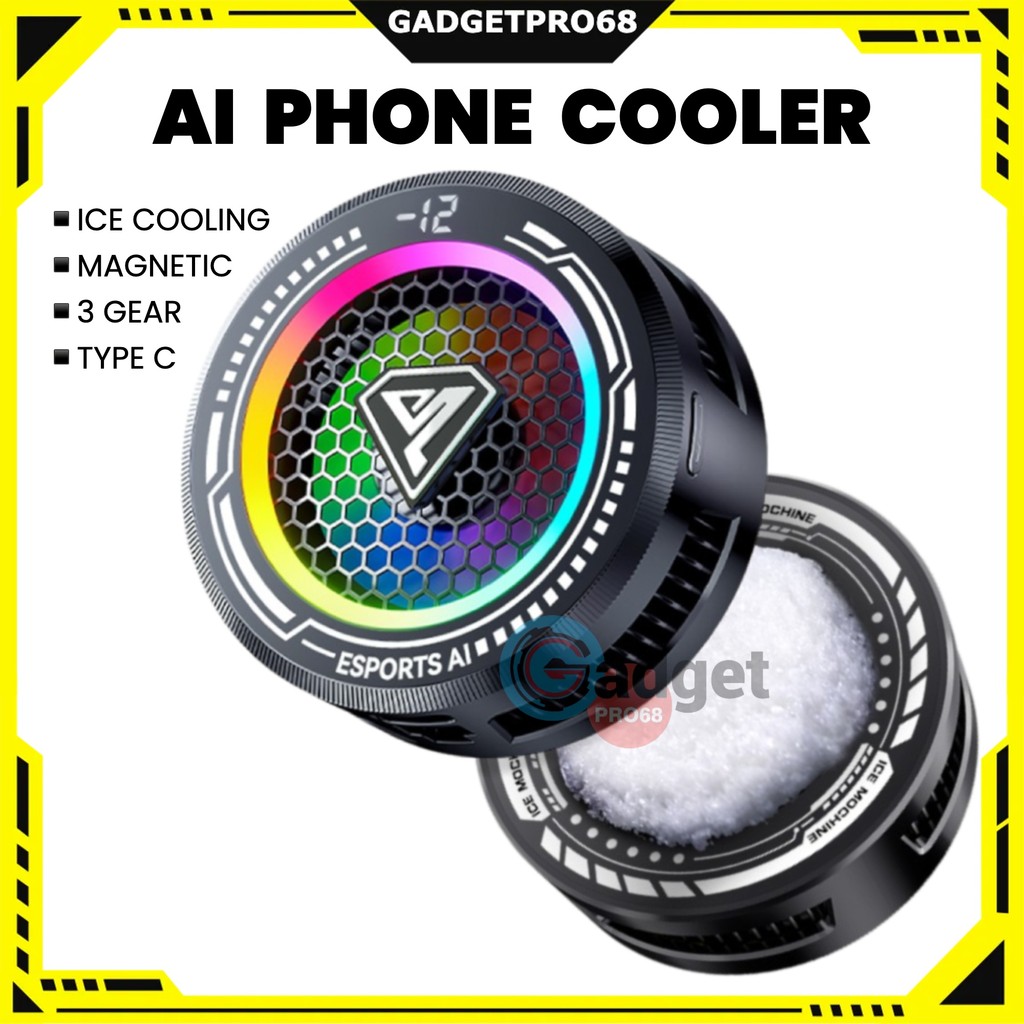 Ice Refrigeration Phone Cooler A1-AI Gaming Radiator Dissipate Fan ...