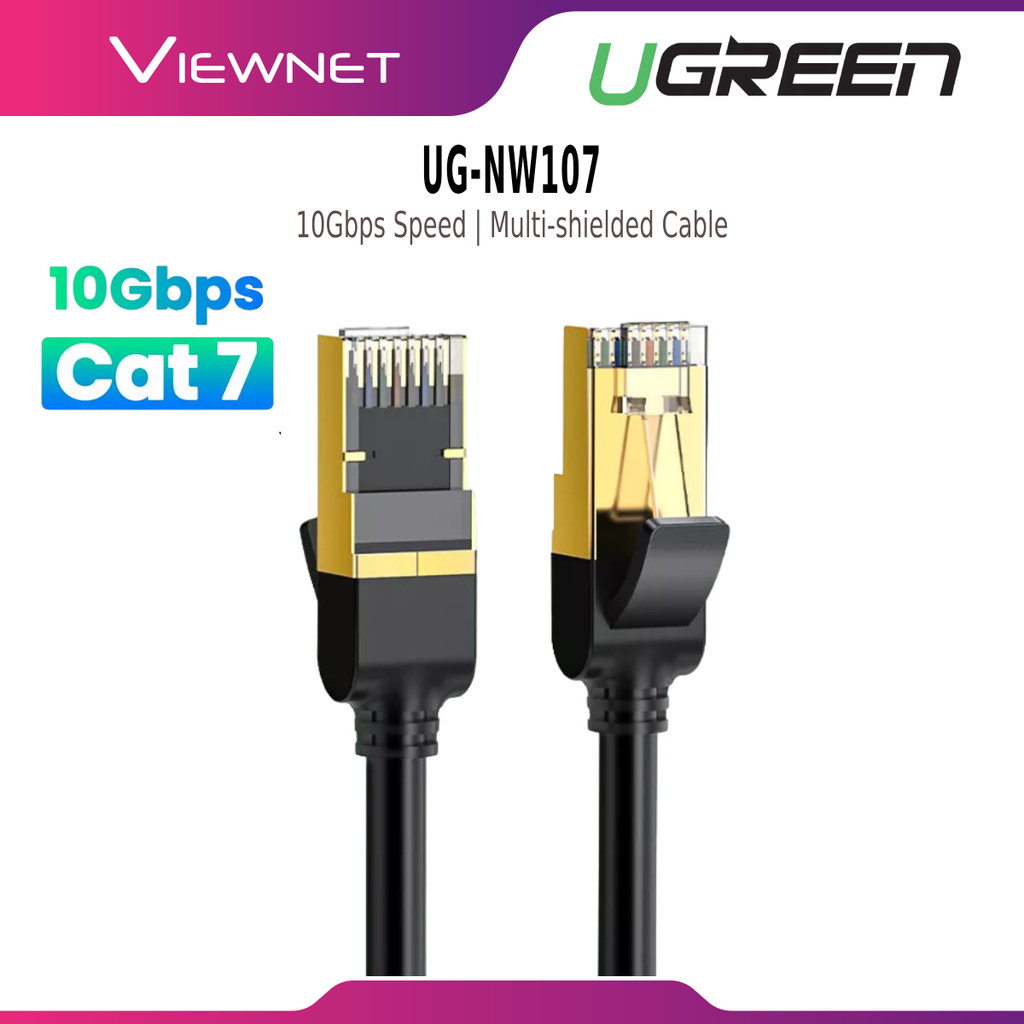 UGREEN CAT 7 F/FTP LAN CABLE ETHERNET PATCH CABLE GIGABIT RJ45 NETWORK ...