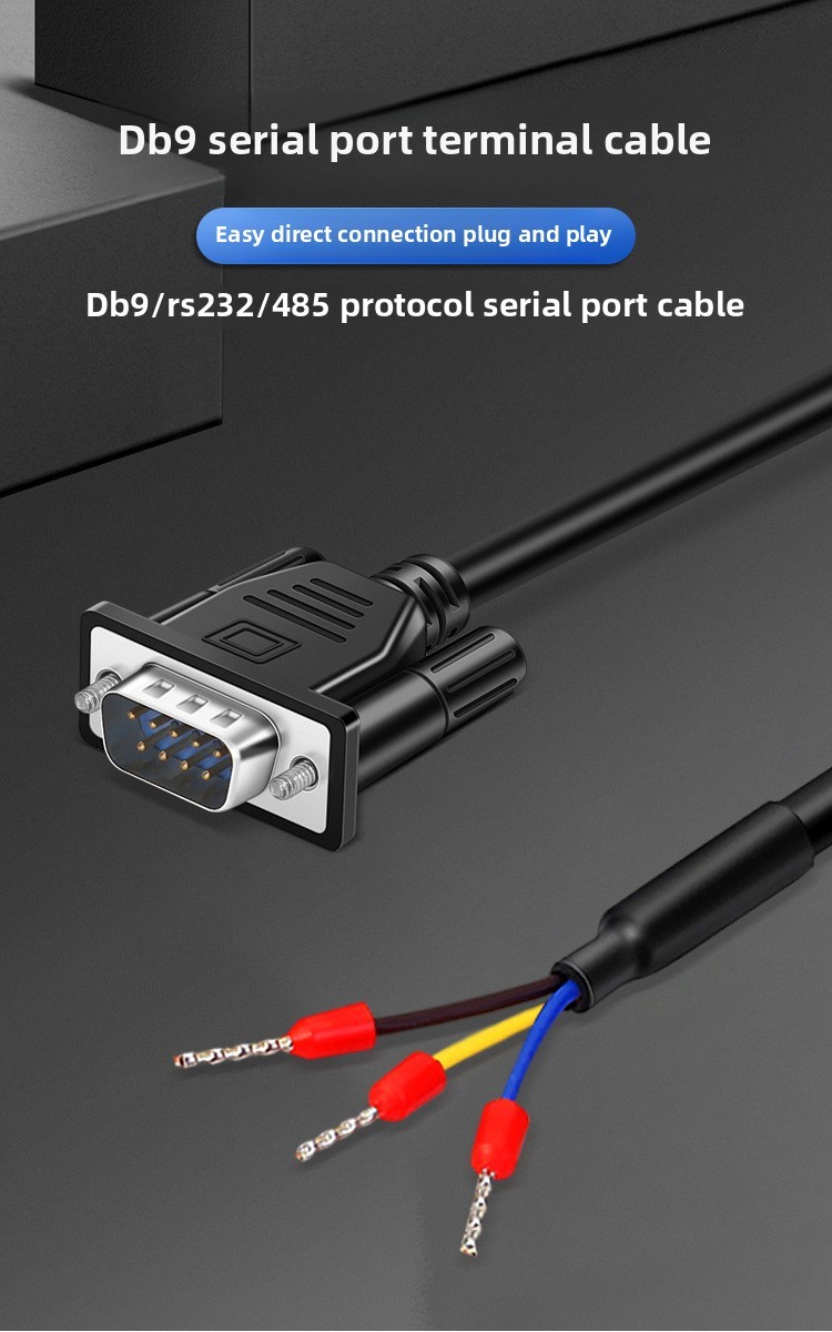DB9 Serial Cable RS232 Single Head Straight Head Connection Cable 9 ...