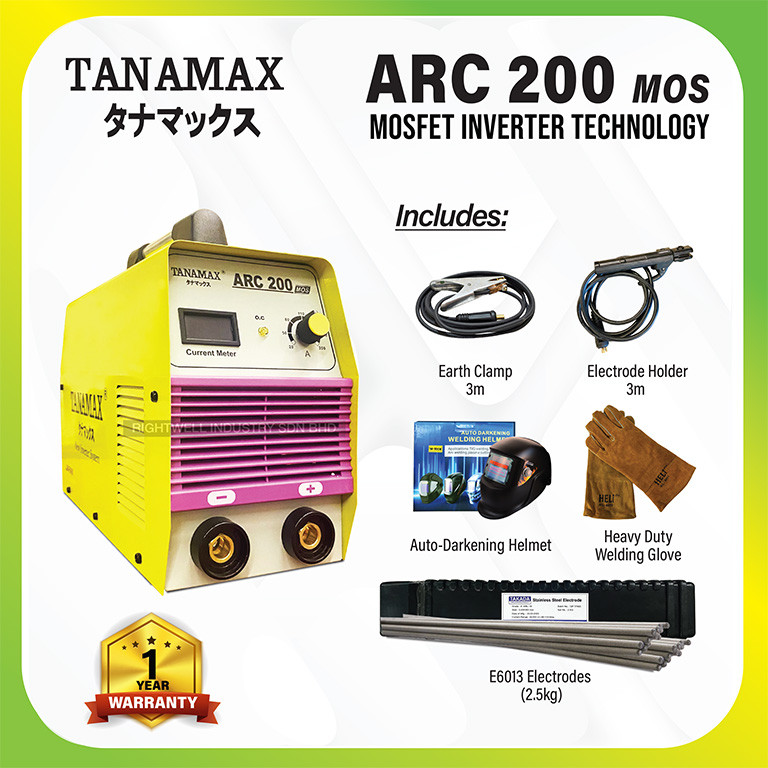 TANAMAX ARC 200 MOS (MOSFET Inverter) MMA Welder | Shopee Malaysia