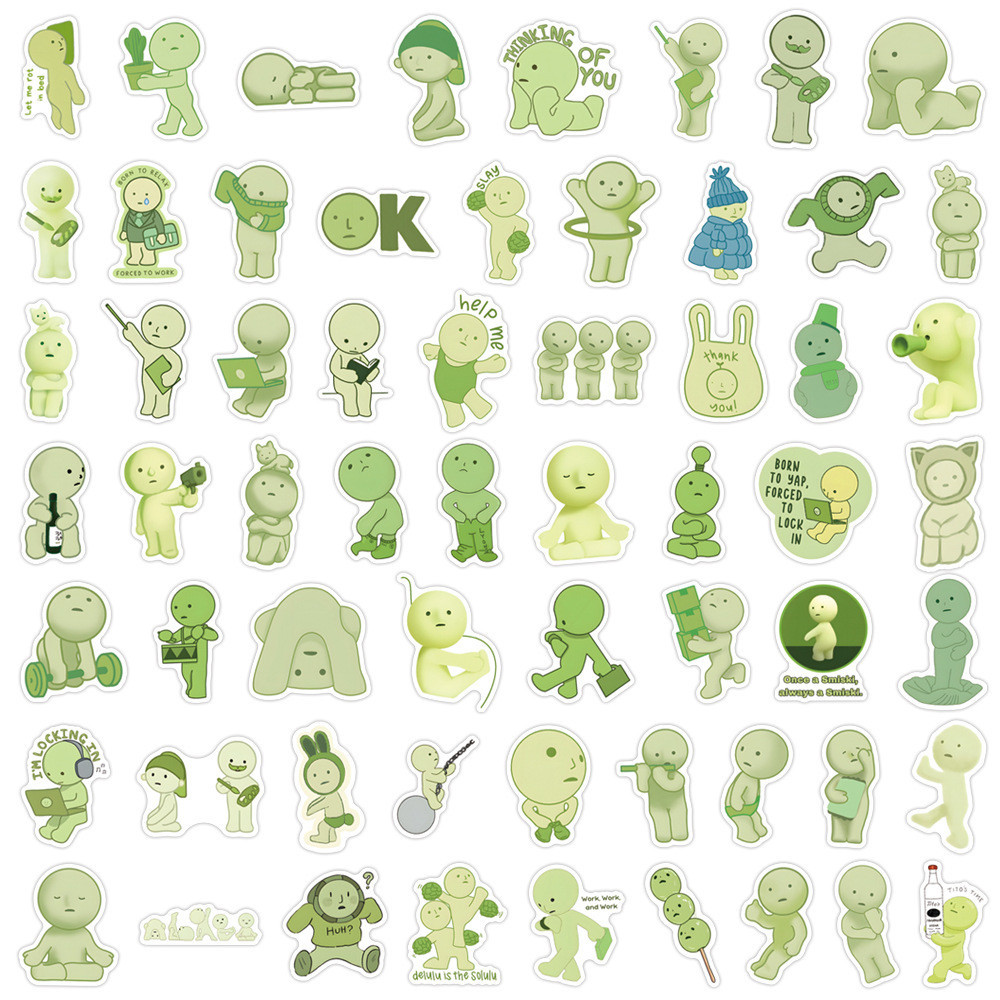 2025 Smiski Sticker Waterproof Vinyl 60 PCS Smiski Stickers DIY Cute ...