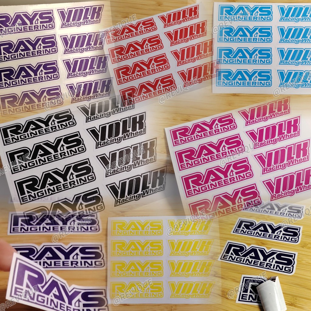 Sticker RAYS VOLK Racing TE37 Decal Sport Rim Spoke Sticker 8 Colors ...