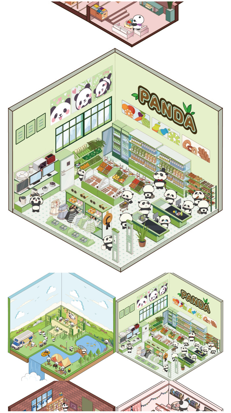 ENWEI 3 Pcs [Red Panda Series] Cute Deco Stickers PET Sticker Paper ...
