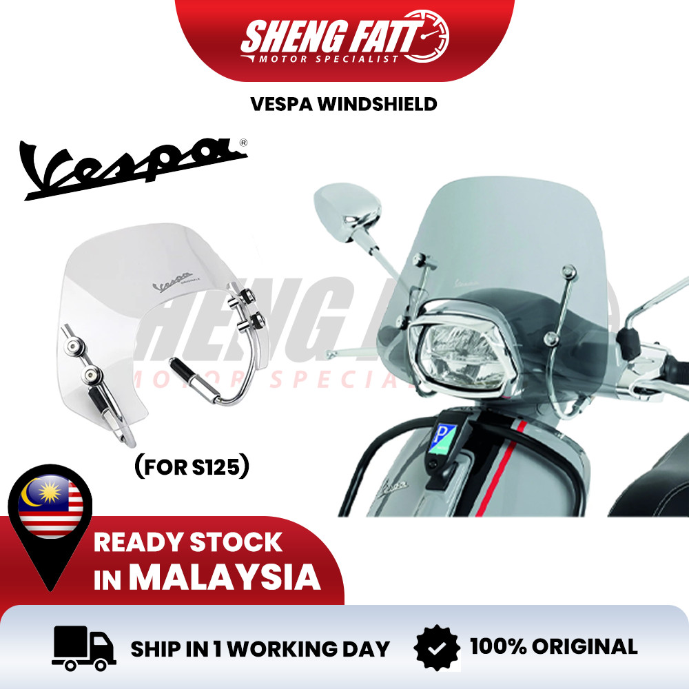 VESPA Windshield For S125 Scooter Vespa Motorcycle Windscreen Flyscreen ...
