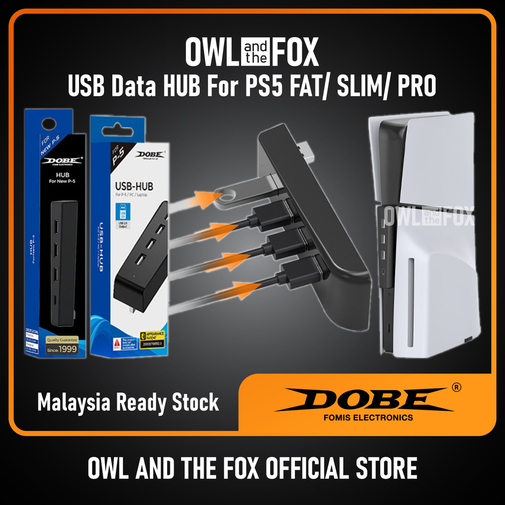 DOBE PS5 FAT SLIM PRO 4Ports USB Hub High-Speed Data Transfer Fast ...