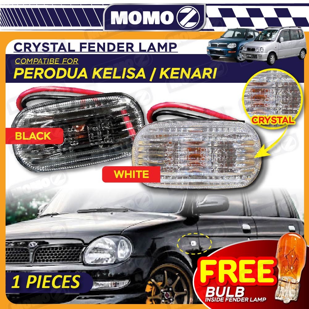 Car Perodua Kelisa Kenari Side Fender Lamp Crystal With Wire & Socket ...