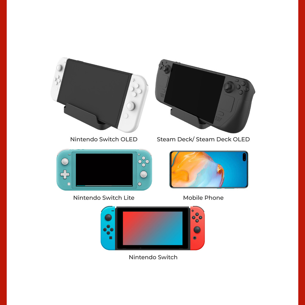 PGTECH Steam Deck OLED Display Stand Collection Dock for Nintendo Switch & Phone Mount GP-805 ...