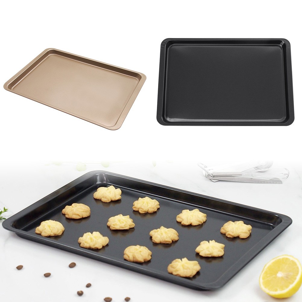 [LUMY] 14 inch Non-Stick Tray Carbon Bread Cake Cookies Pan Bakery Oven ...