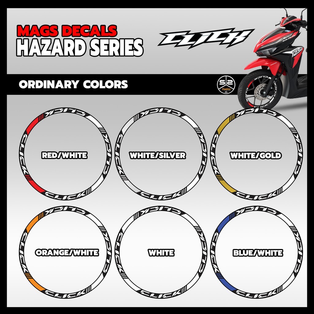 in stock Honda Click Mags Decals for V1 and V2 Game Changer - Hazard ...