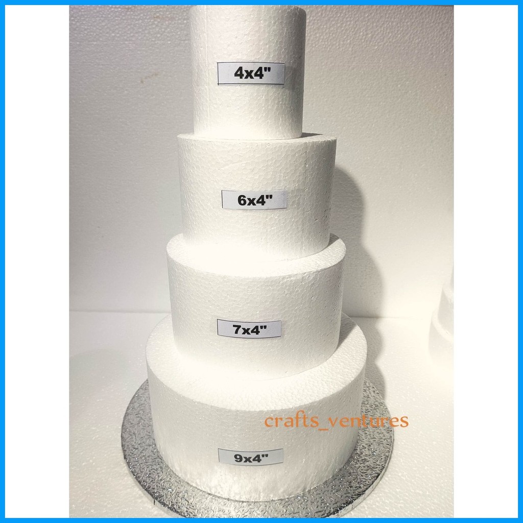 1pc. Styro Dummy Cake Styrofoam 4x4 6x4 7x4 8x4 9x4 | Shopee Malaysia
