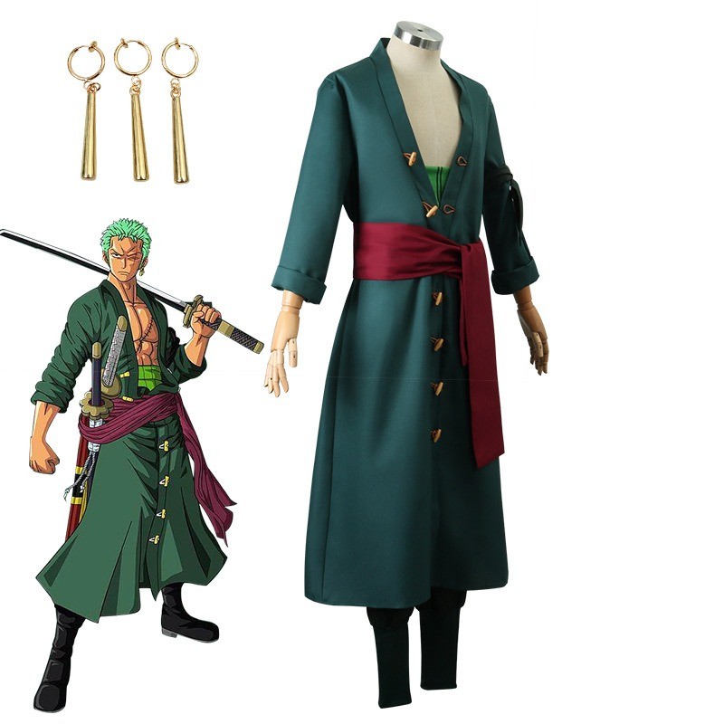 ZST Roronoa Zoro 2nd Cosplay Costume Outfits Kimono Robe Cloak Cape ...