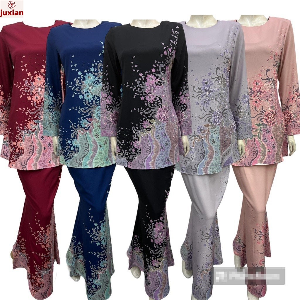 Baju Kurung Moden Muslimah IronLess with Kain Duyung Acut | Shopee Malaysia