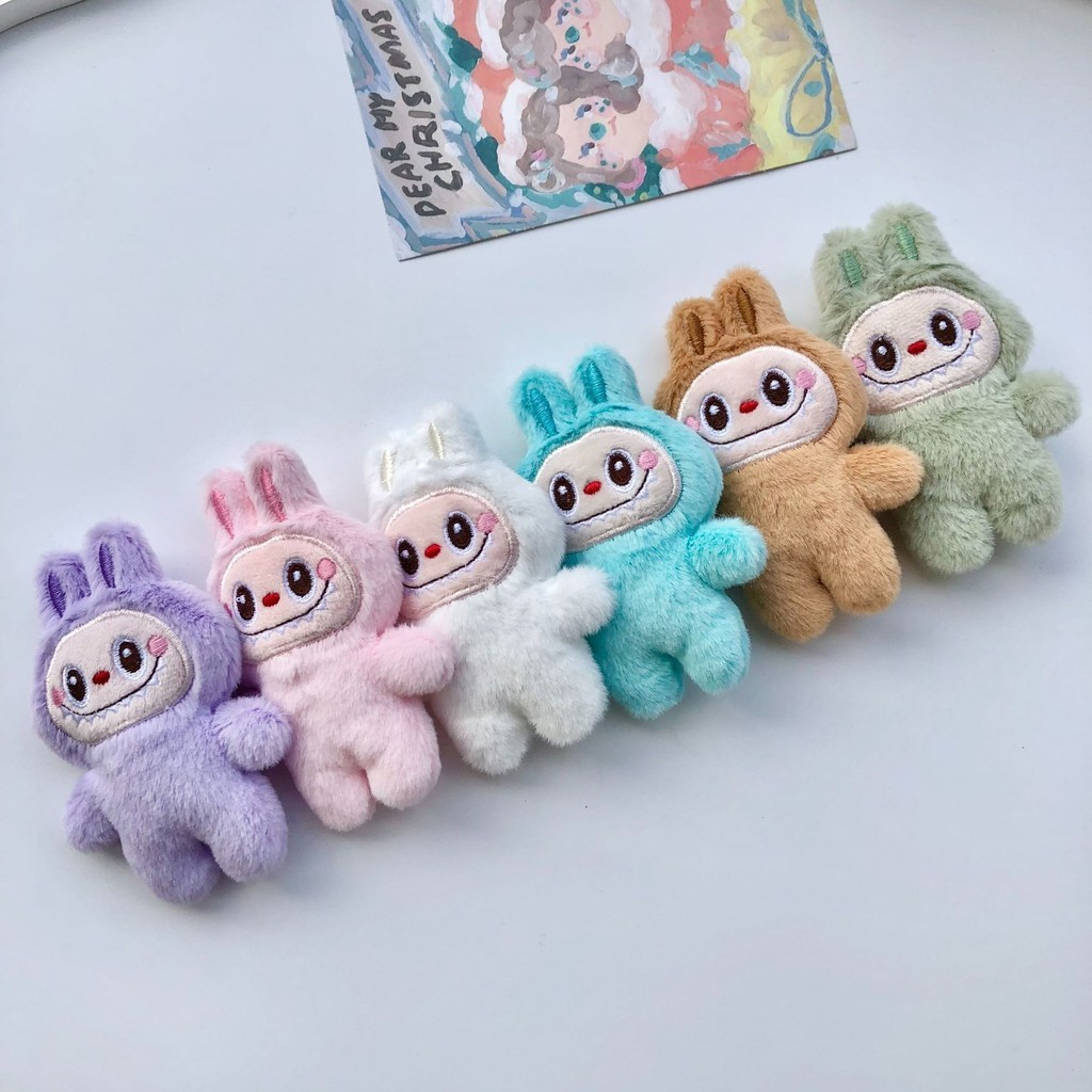 Cartoon Labubu Plush Doll Keychain Pendant Kawaii Keychain Student ...