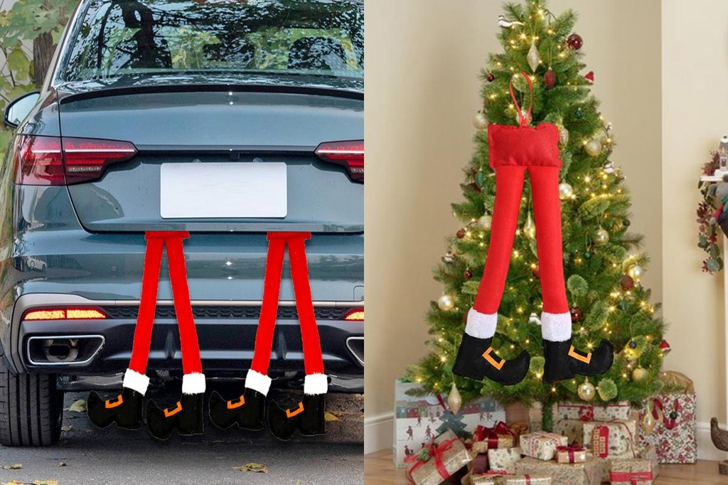 [VNMX] Festive Elf Leg Ornament Holiday Elf Leg Display Christmas Elf ...