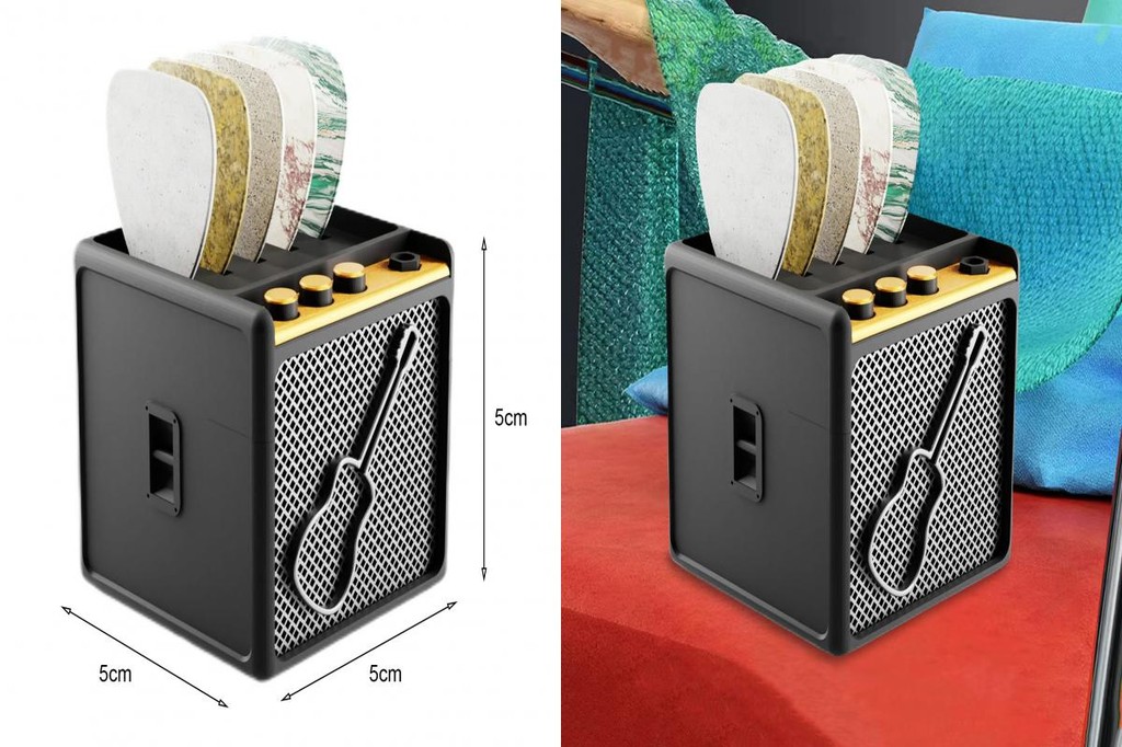 Pick Organizer Case Pick Storage Solution Retro Amp Guitar Pick Storage ...