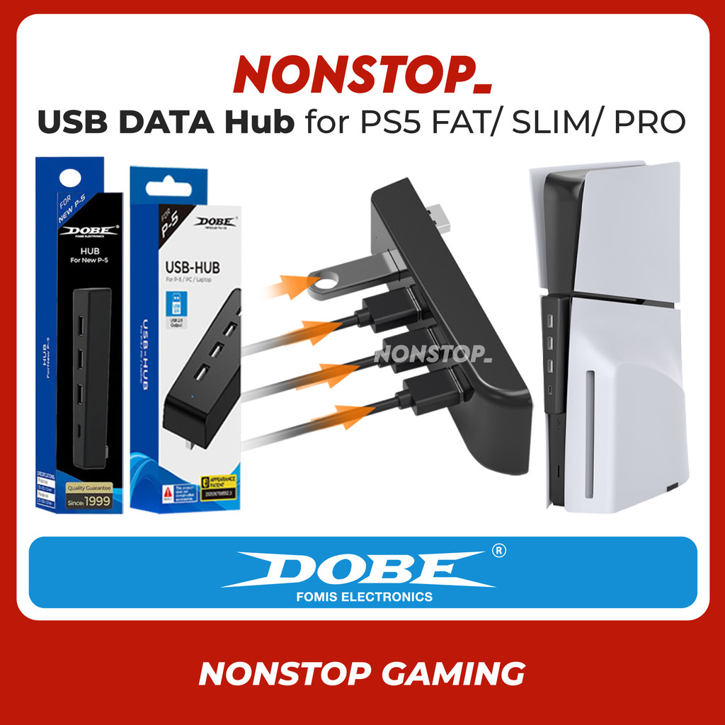 DOBE PS5 FAT SLIM PRO USB HUB Data Transfer USB 2.0 Extend 4 Slot TP5-0576 TP5-3556 | Shopee ...