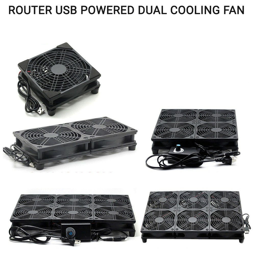 1200RPM 2000RPM 3200RPM Single Dual Cooling Fan Cooler External USB 5V ...