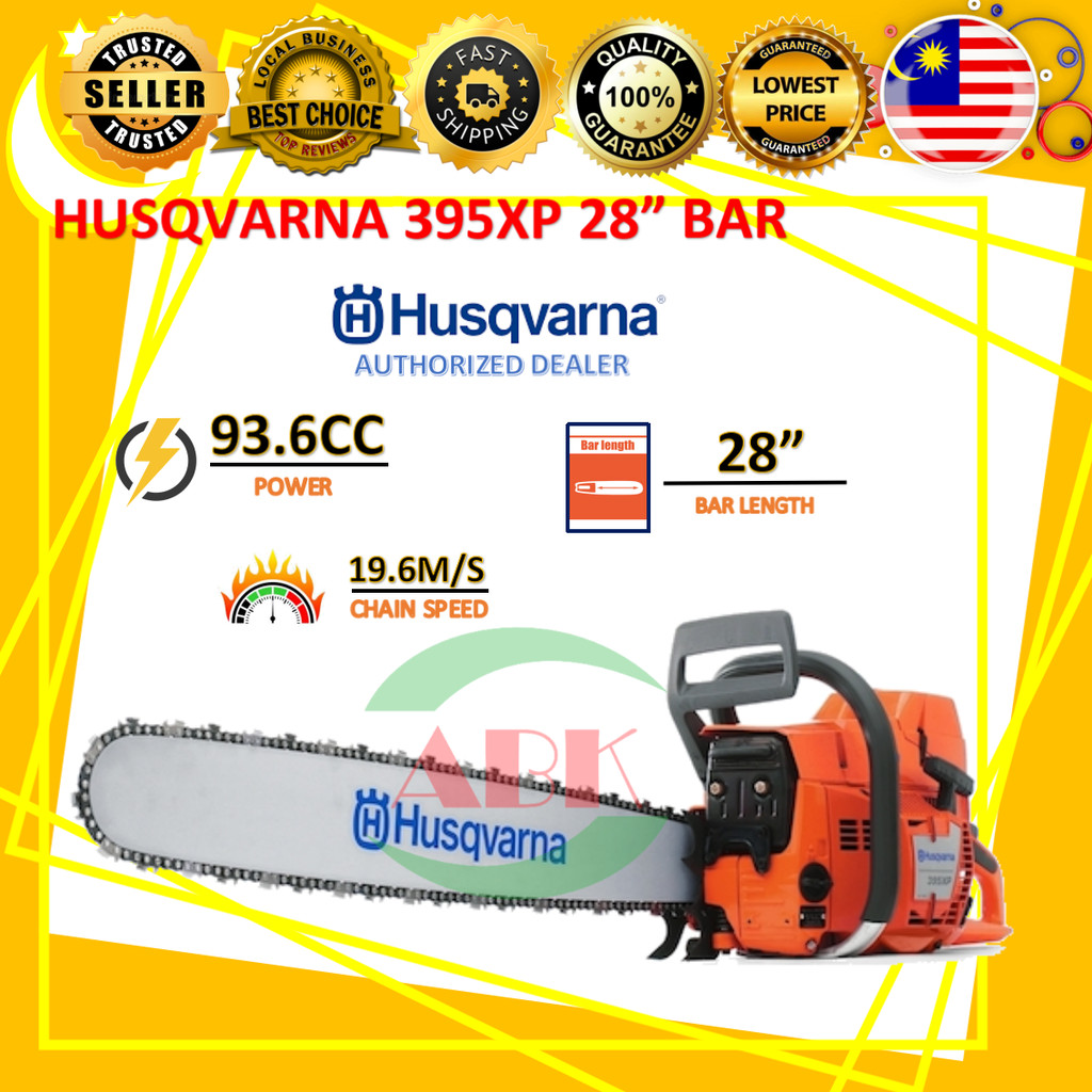HUSQVARNA 395XP CHAINSAW 28" GUIDE BAR ORIGINAL | Shopee Malaysia