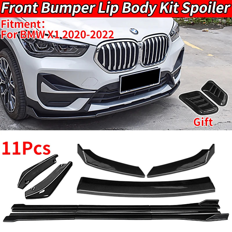 For BMW X1 F48 2020 2021 2022 Car Body Kit Front Bumper Splitters Lip ...