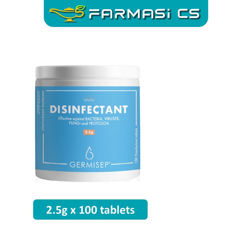 Hovid Germisep Effervescent Chlorine based Disinfectant 2.5g NaDCC x ...