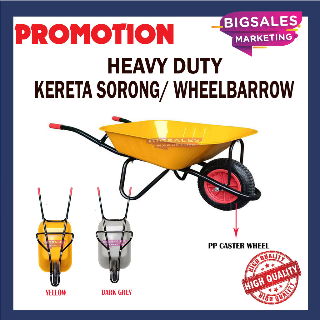 Kereta Sorong Heavy Duty Wheel Barrow Cart Wheelbarrow (Shallow ...