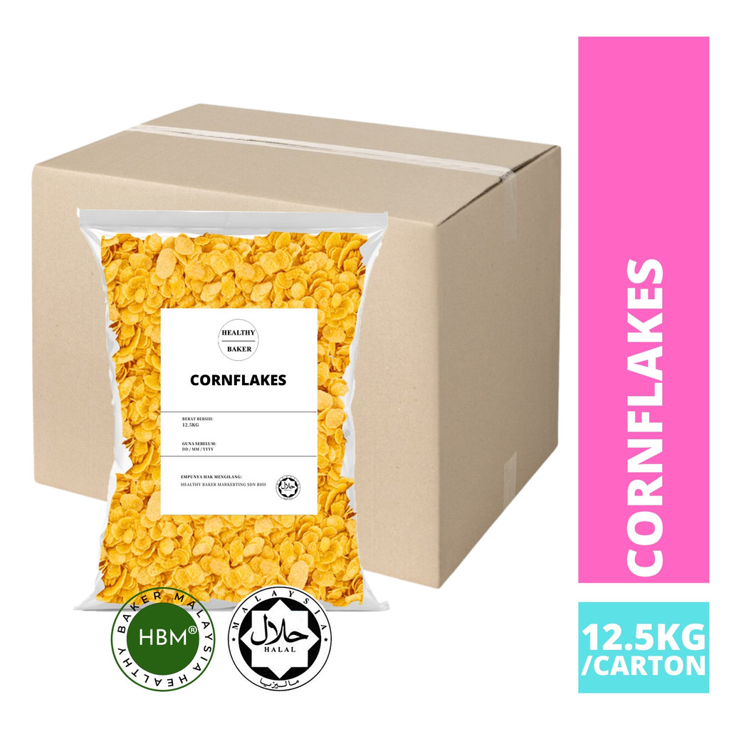 Cornflakes 12.5kg 1 Carton / Empingan Jagung / Cereals / Baking Cookies ...