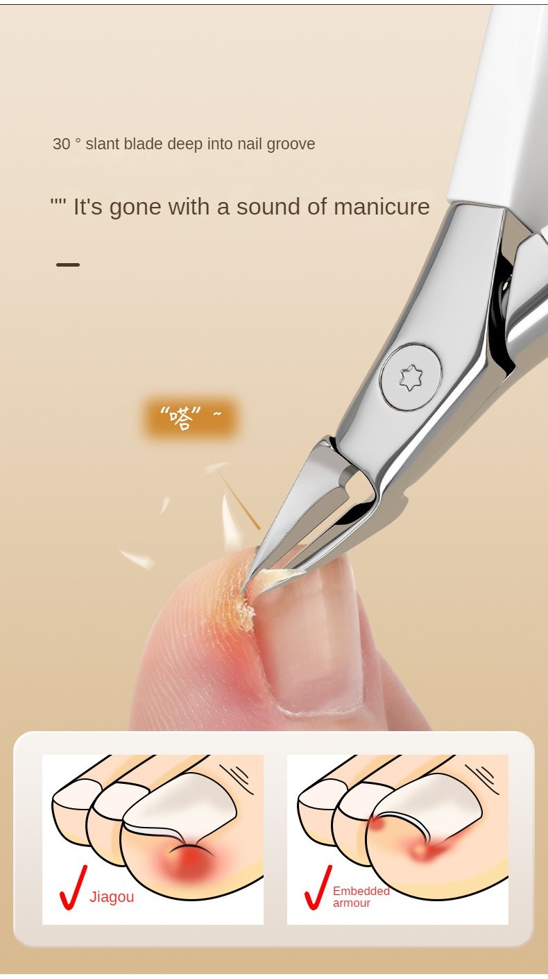 Mini Ingrown Toenail Clippers Professional Thick Hard Trimmer Pedicure ...
