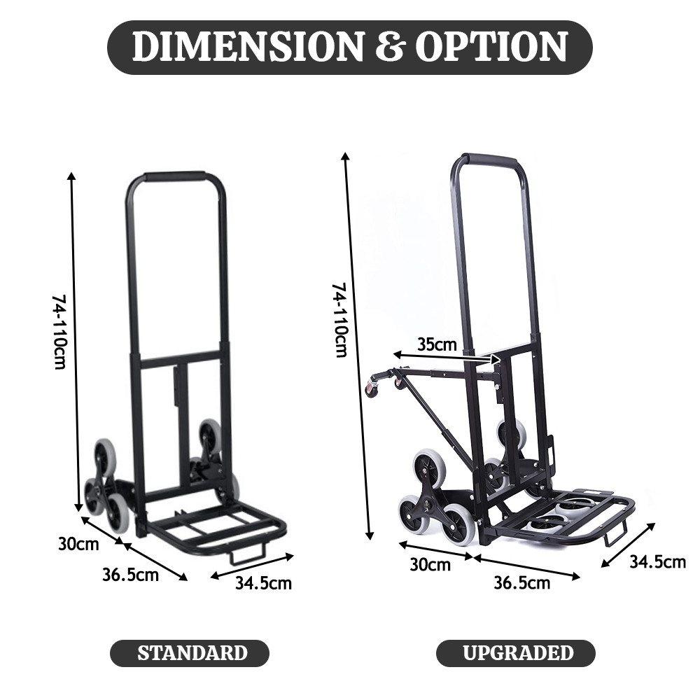 Innohut Tri-Wheel Heavy Duty Trolley Stair Trolley With Wheel Troli ...