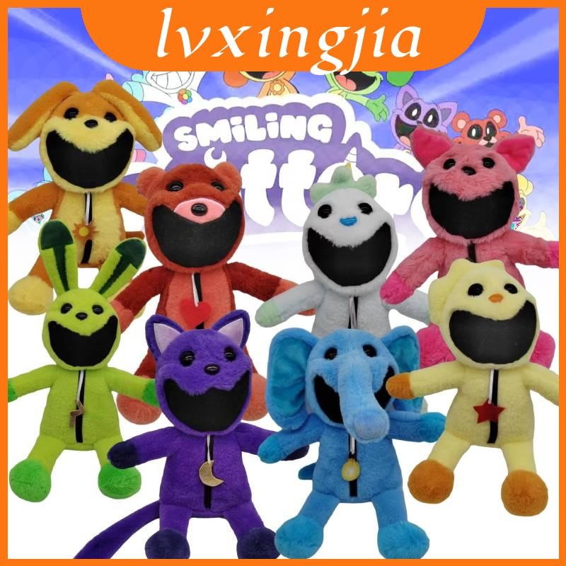 Green 30cm Rabbit Stuffed Animal Smiling Critters Horror Doll Smiley ...
