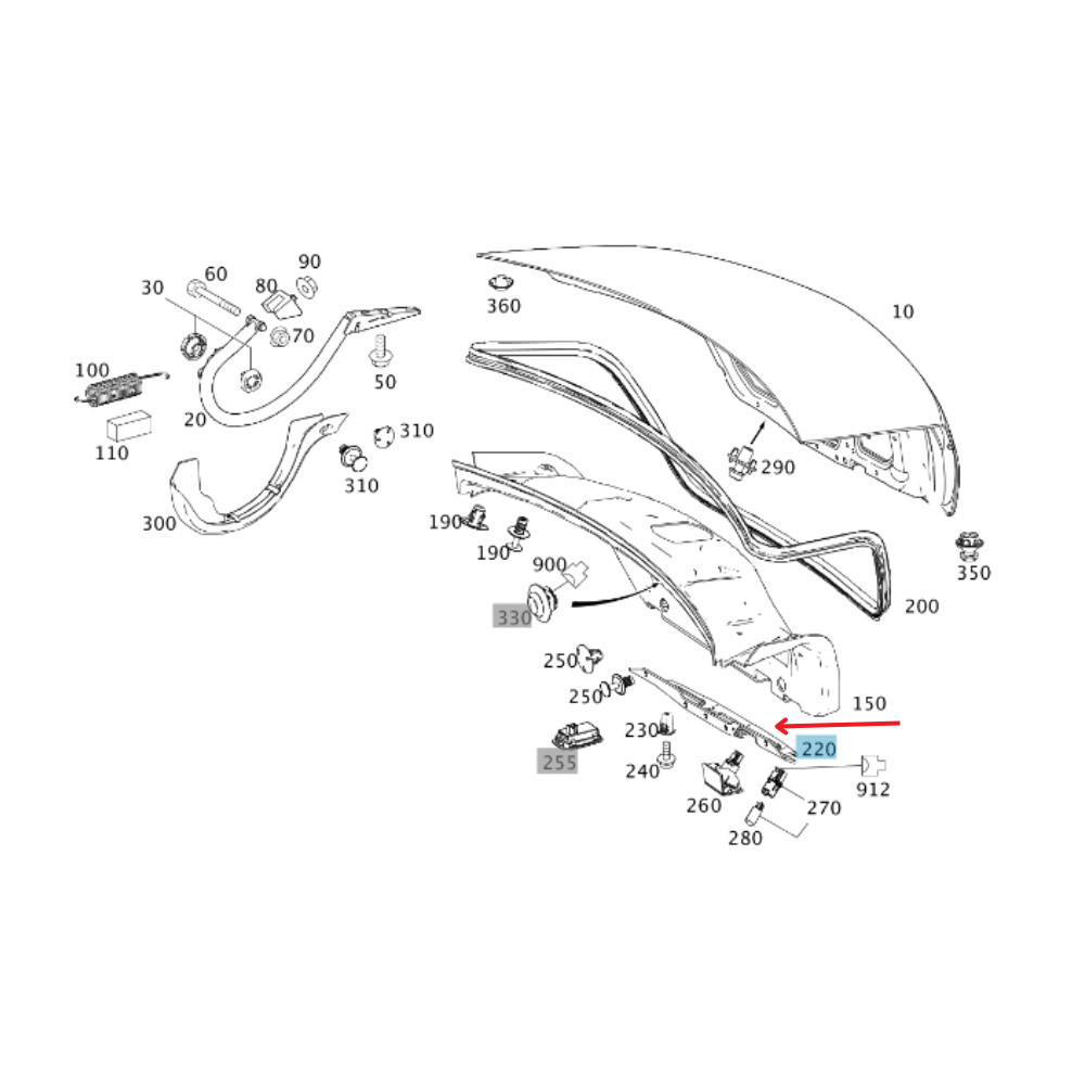 Original Mercedes Benz BOOT PV HANDLE W204 2047580002 | Shopee Malaysia