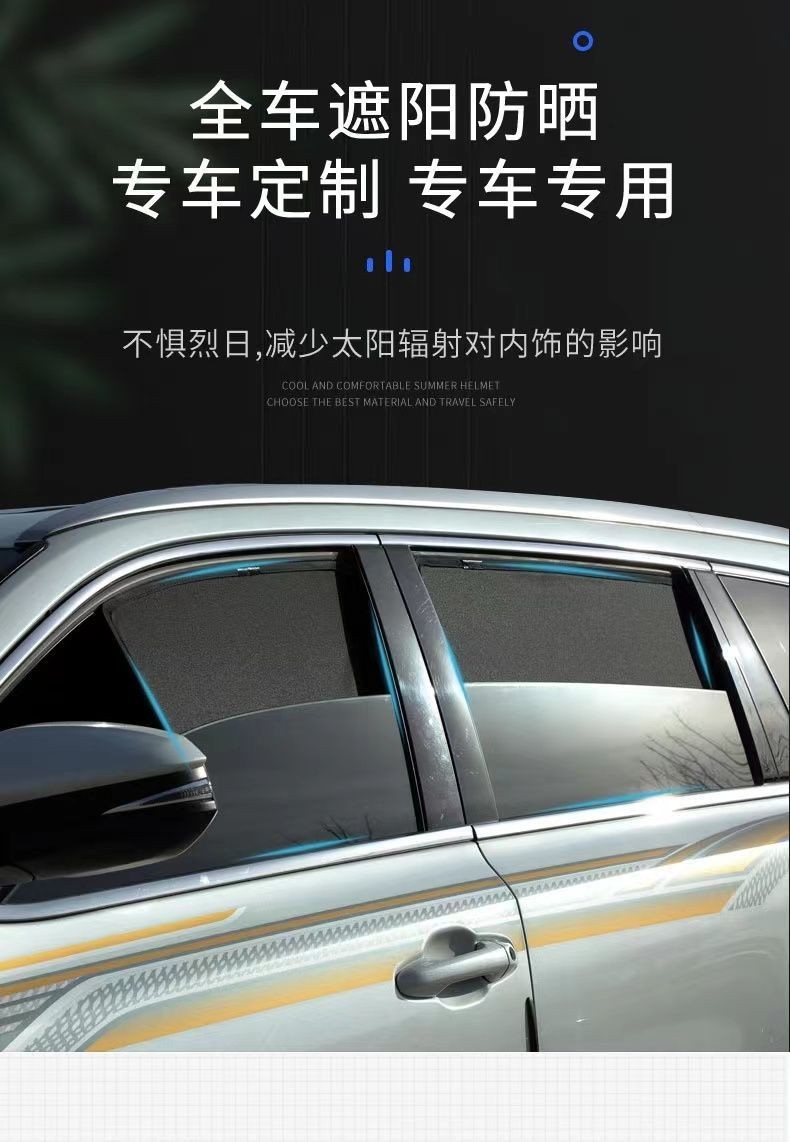 Proton e.mas 7 emas 7 GEELY EX5 E5 Car Sun Blinds, Magnetic Mesh ...