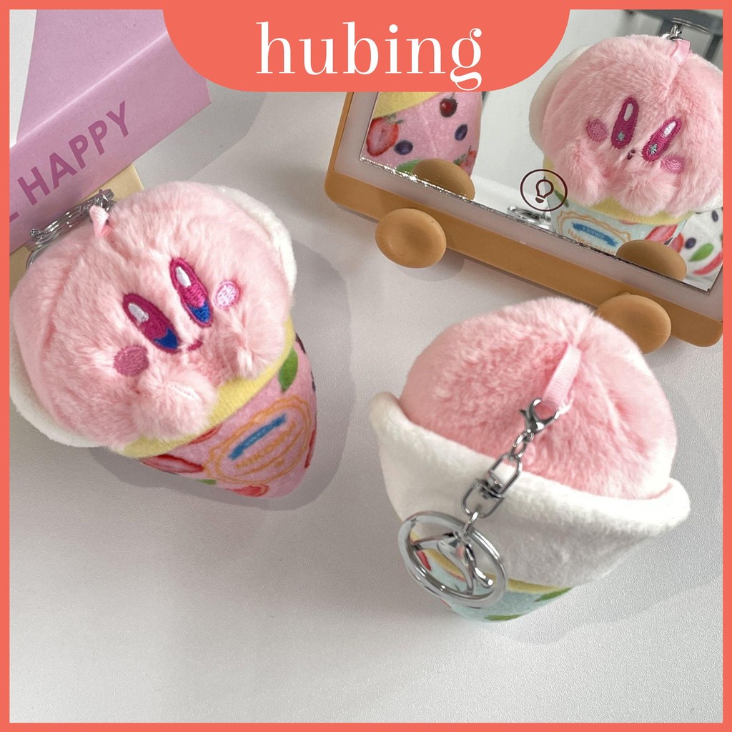 Cartoon Plush Sweet Ice Cream Keychain Creative Cone Star Card Holder ...