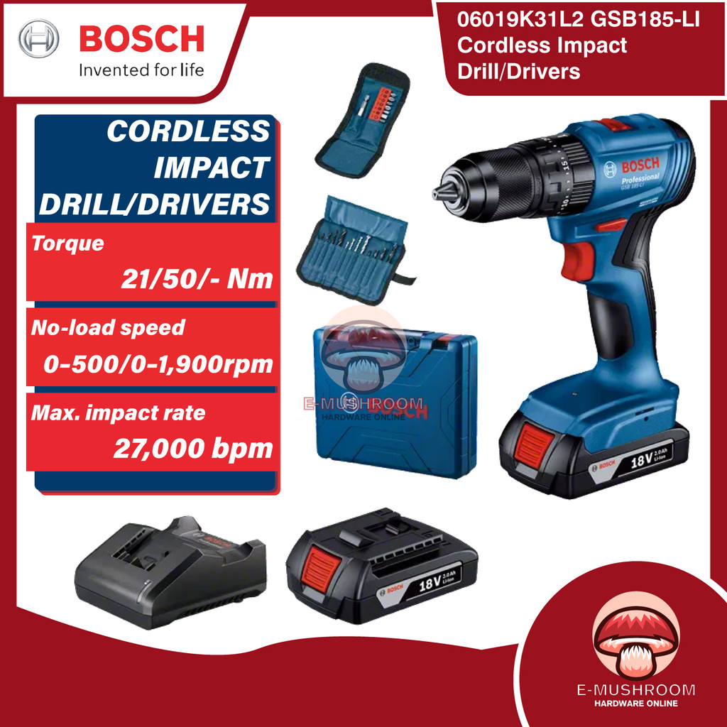 Bosch GSB185-LI Cordless 18V Impact Drill 18V GSB 185 LI Cordless ...
