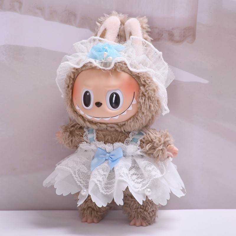 Labubu Dress V1 V2 White Princess Dress for Labubu Have A Seat Angle ...
