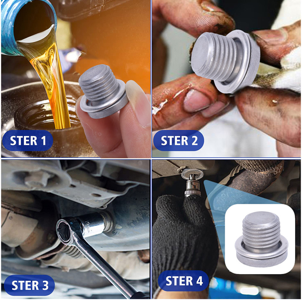 Metal Durable Car Engine Sump Oil Drain Screw Gasket Kits ...