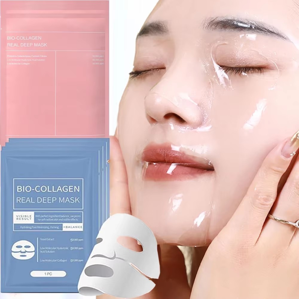 Split Disposable Collagen Face Mask - Deep Moisturizing Hydrating ...