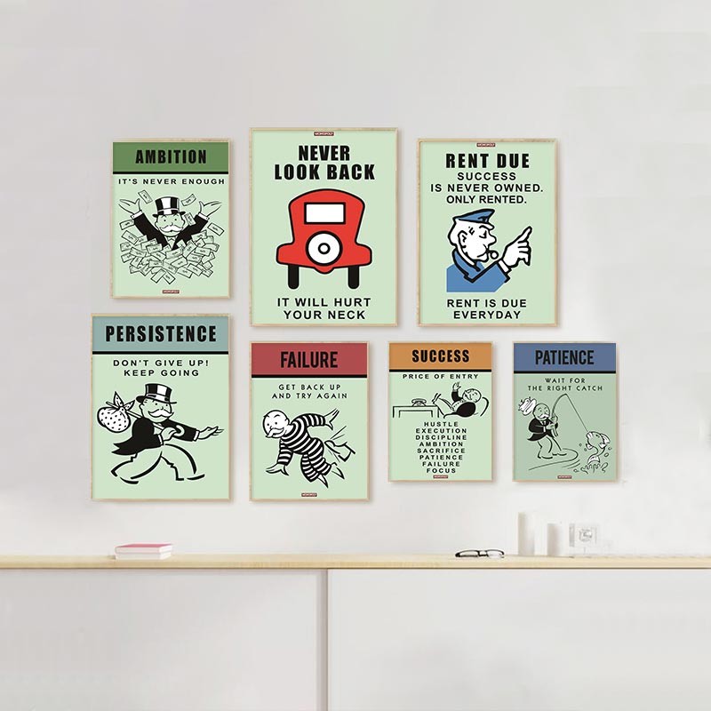 Monopoly Millionaire Dollar Poster Cartoon Character Inspirational ...