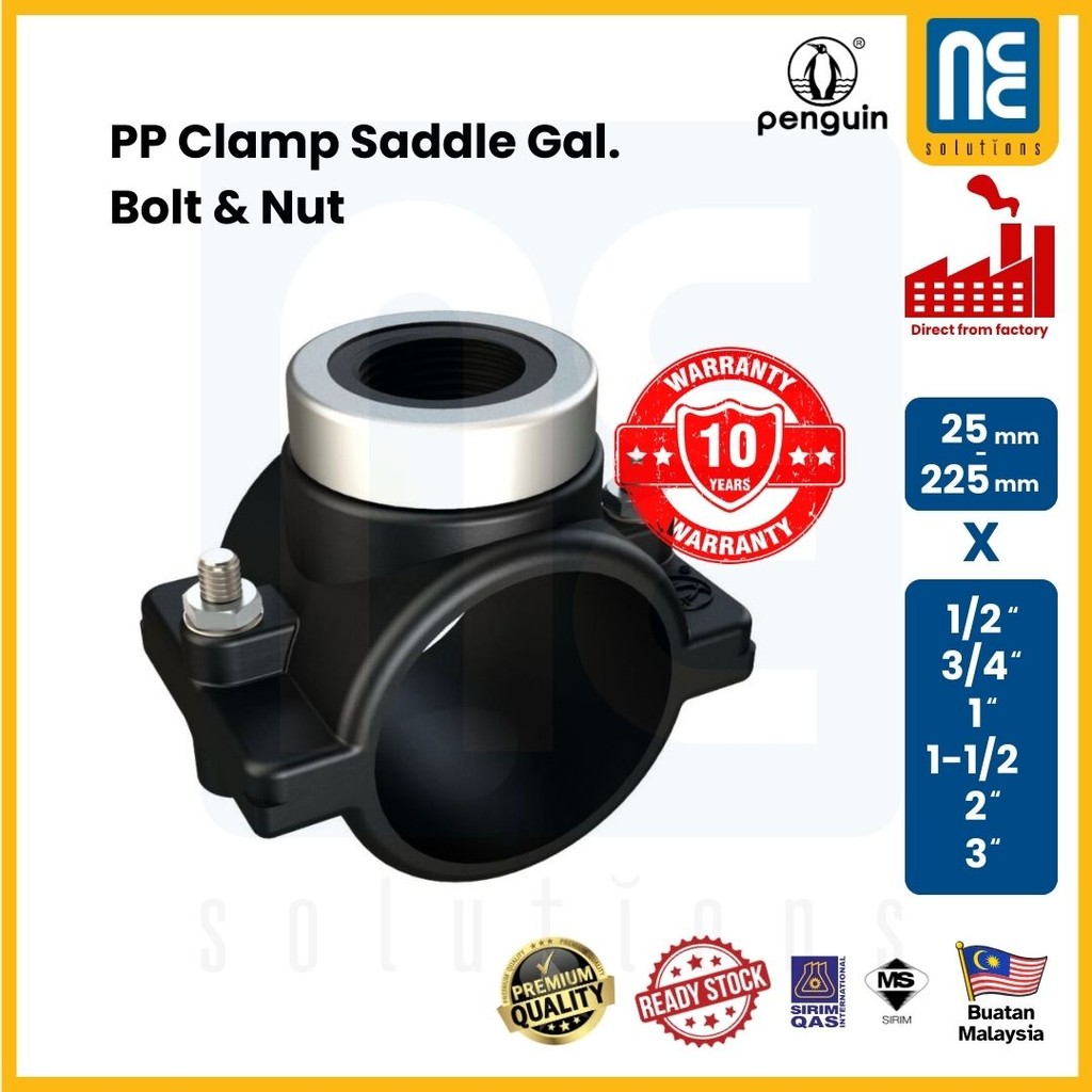 HDPE Compression Poly Pipe Fitting Poly Pipe Clamp Saddle Clamp Female ...