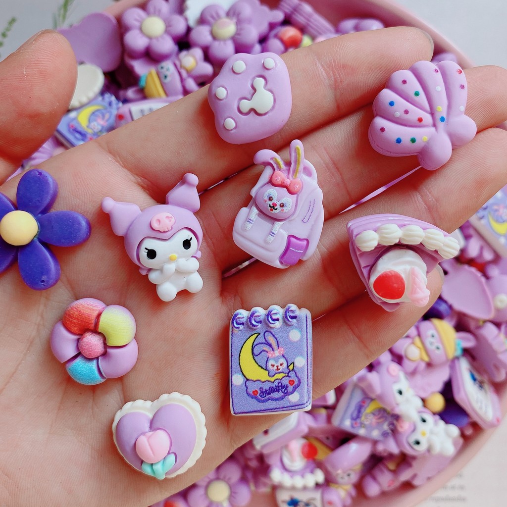 30Pcs/set Cute Set with Bulk Mixed Resin Flat Back Charm DIY Phone Case ...