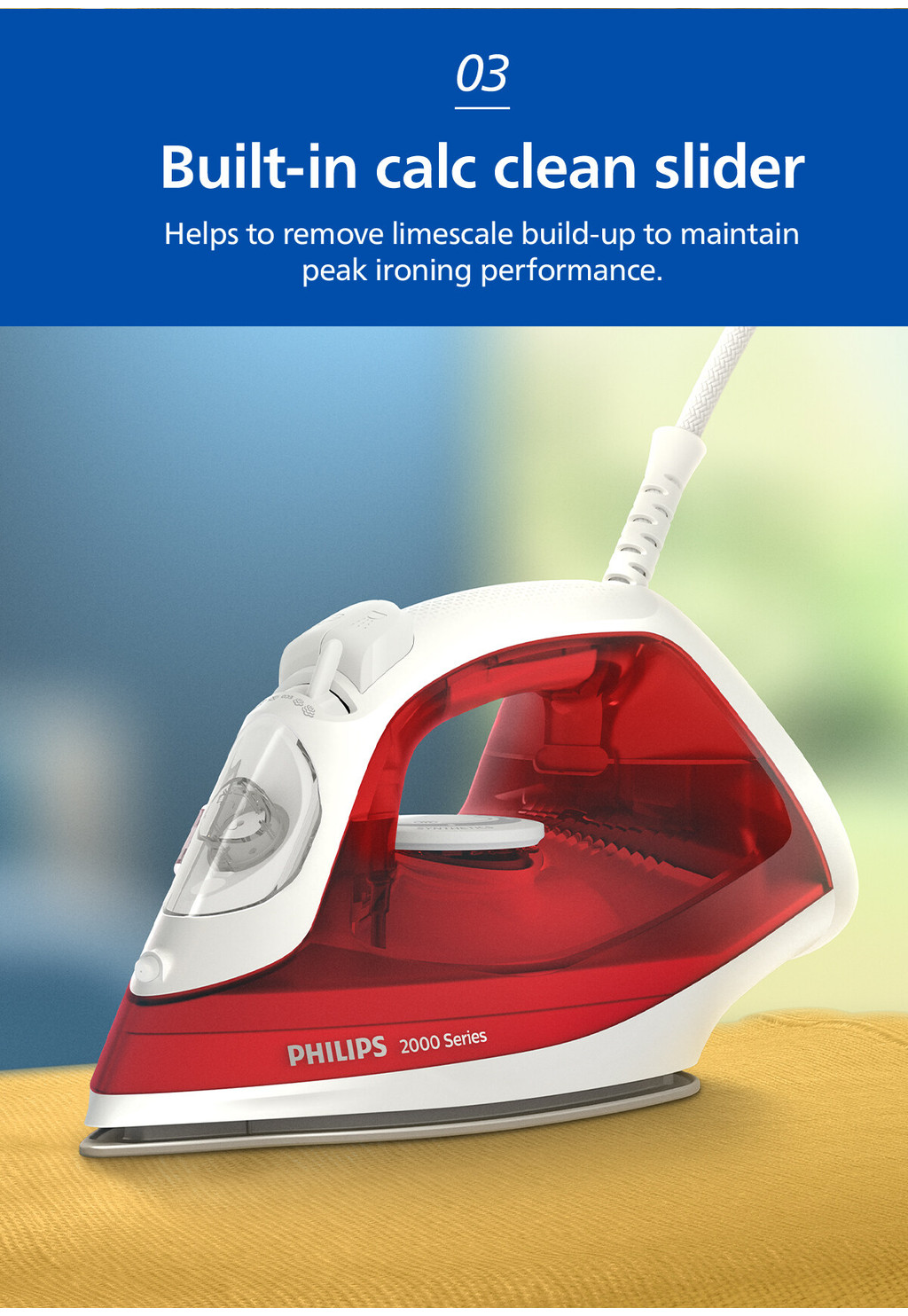 [NEW] PHILIPS Steam Iron 2000 Series with Ceramic Soleplate (DST2010 ...