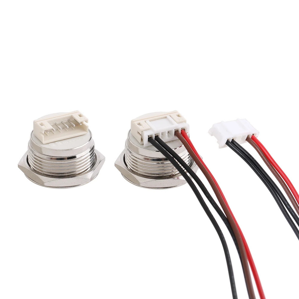 1 pc 16mm Ultra Short Metal Push Button Switch With Wire Momentary ...