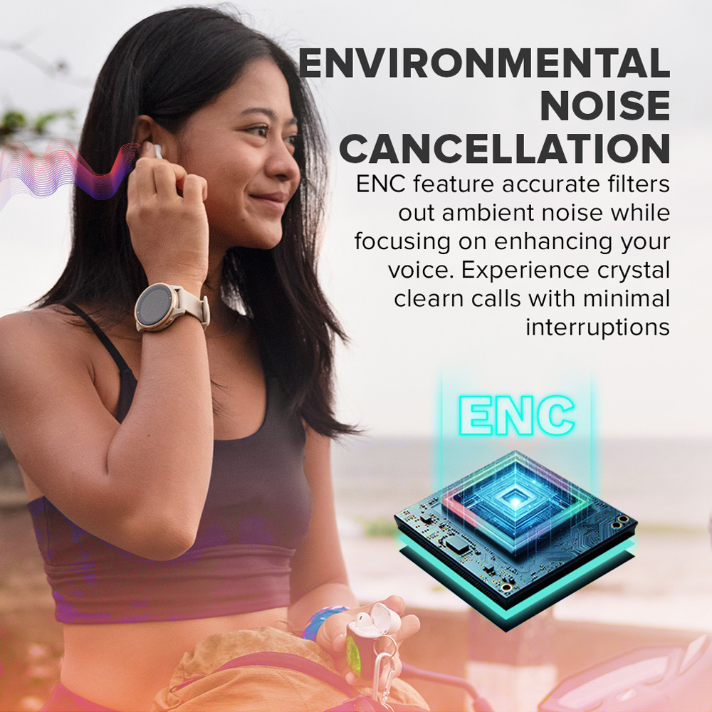 SonicGear TWS Q3 ANC Bluetooth 5.4 Huge Driver Wireless Earbuds with ...