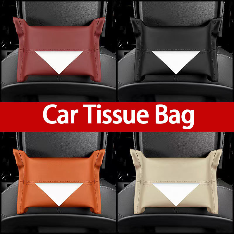 1/2pcs Proton Car Tissue Box Holder Nappa Leather Car Center Console ...
