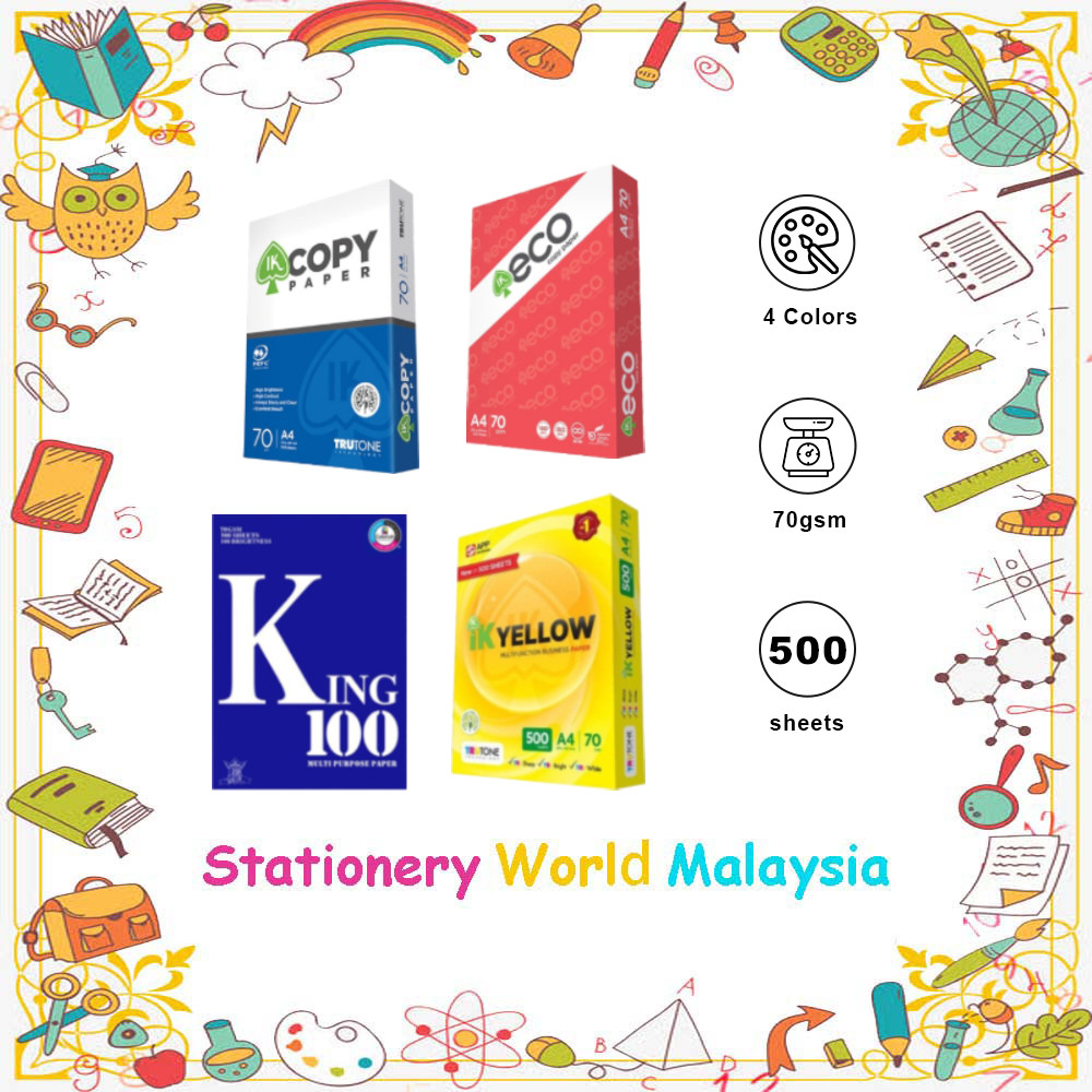 SWM 500 Sheets 70gms Multi Purpose Office School A4 White Paper IK Eco ...
