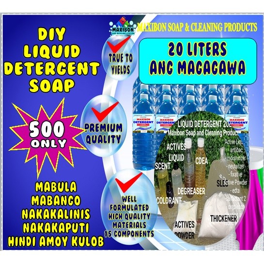 in stock DIY LIQUID LAUNDRY SOAP 20L YIELD (PREMIUM QUALITY) | Shopee ...