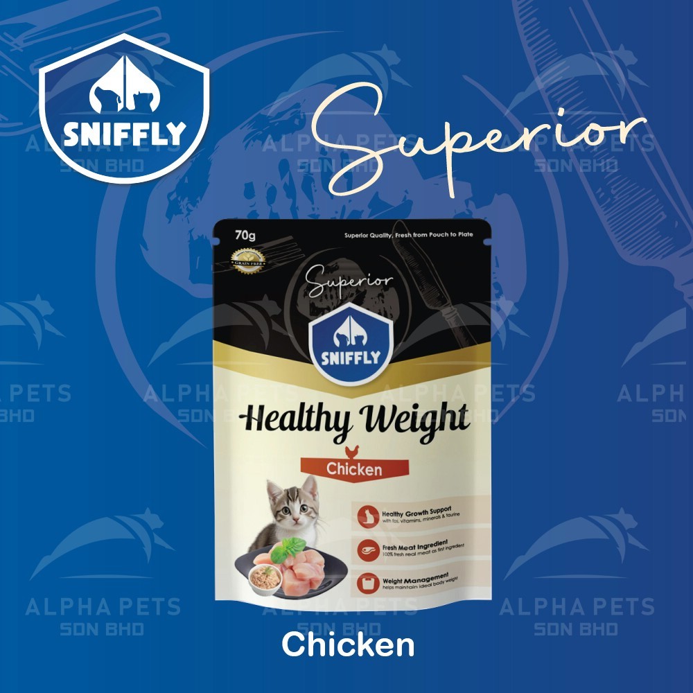 POODEE Sniffly Superior Cat Pouch 70g Cat Wet Food Grain Free Real Meat ...