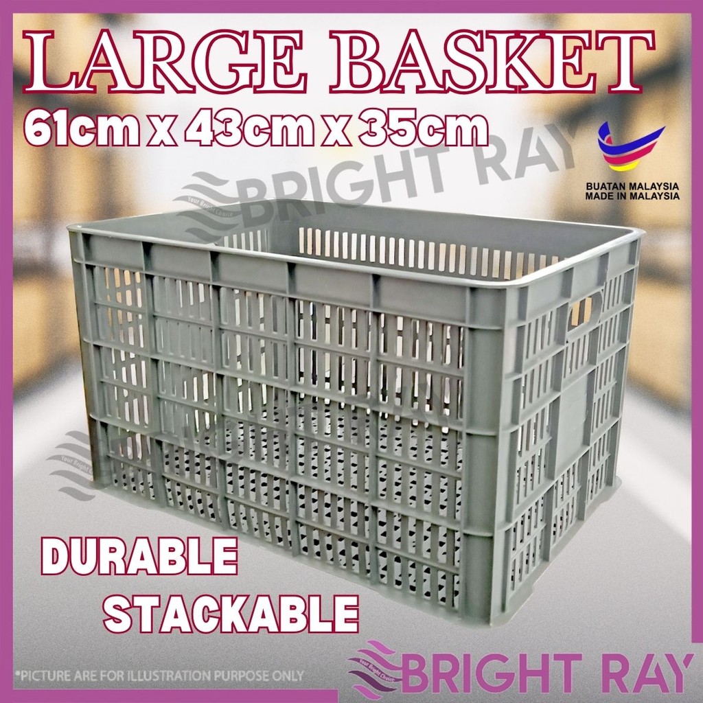 Multipurpose Industrial Stackable Basket Heavy Duty Plastic Factory ...