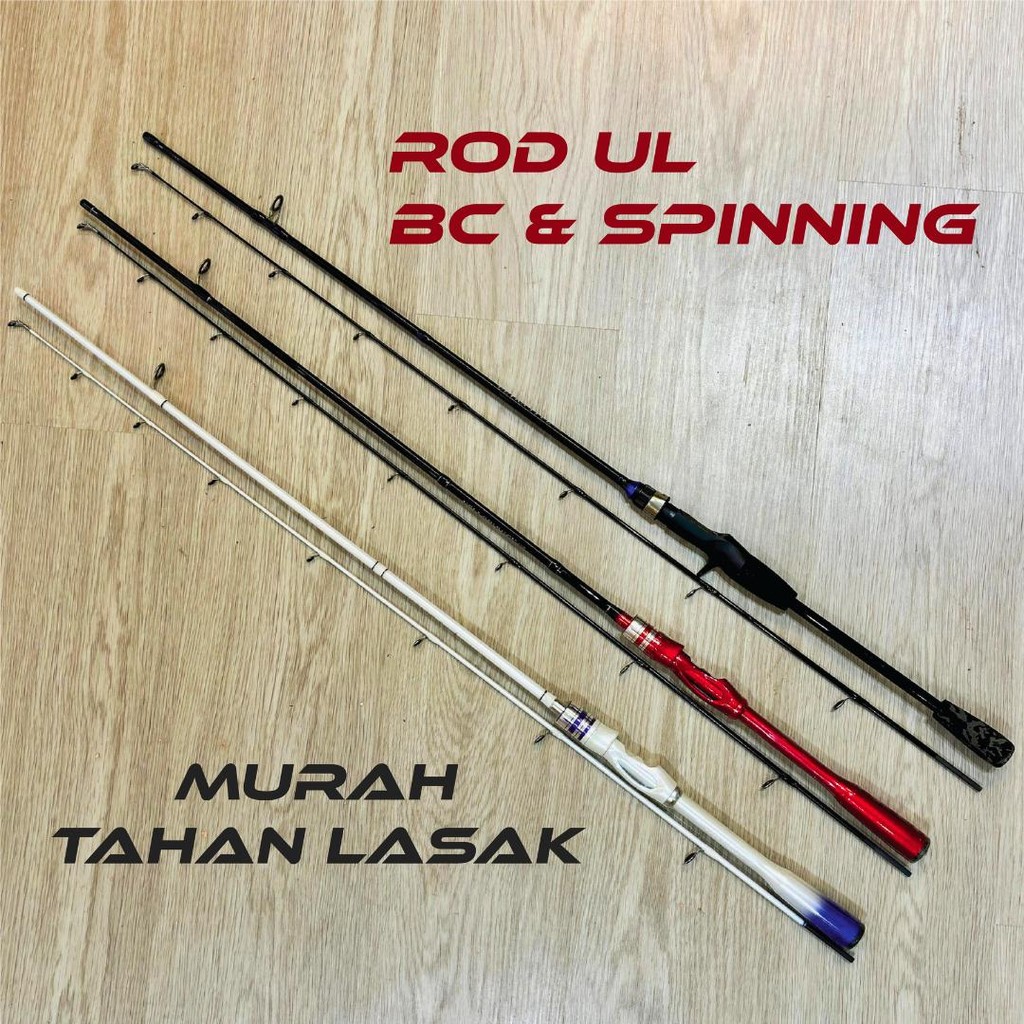 【MR.T】UL Joran Pancing Solid Carbon Baitcasting Spinning Casting Rod 1.5m-1.98m 2pieces ABS EVA ...